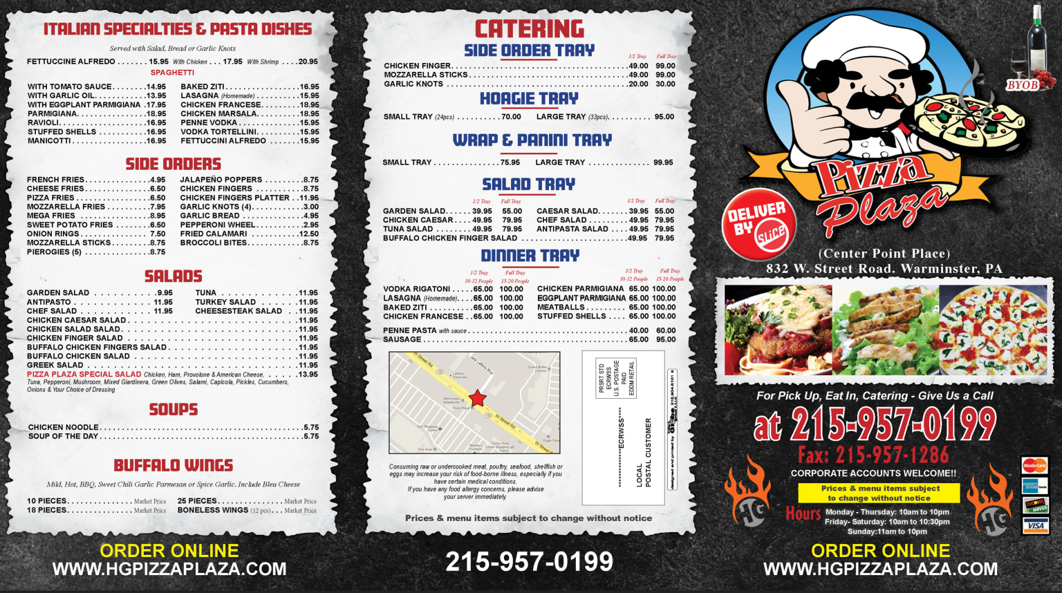 Our Menu – HG Pizza Plaza Warminster